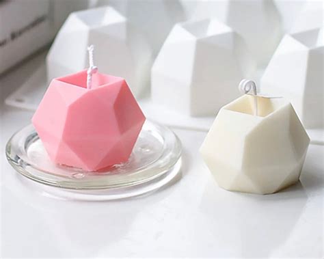 Geometric Candle Etsy