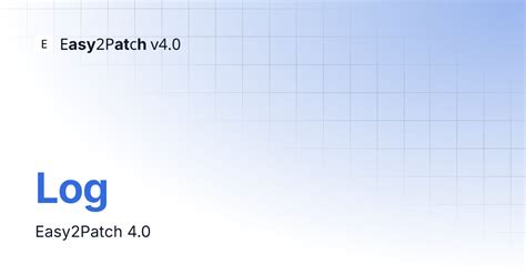log easy2patch v4 0