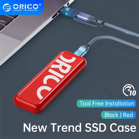 M2 Nvme Ssd Enclosure Orico 10gbps Usb 32 Gen 2 Type C M2 Ssd Case
