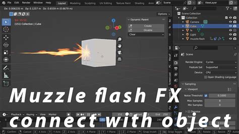 Blender Addon Muzzle Flash Fx Connect With Object Blender Youtube
