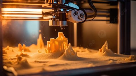 an object being printed by an automatic 3d printer using performative