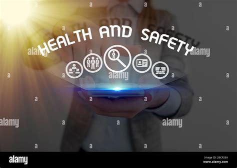 Conceptual Hand Writing Showing Health And Safety Concept Meaning Procedures Intended To