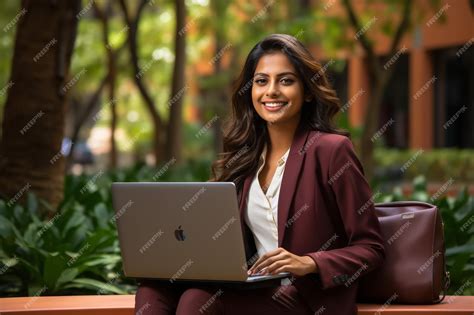Premium Ai Image Diverse Office Portrait Of Beautiful Indian It