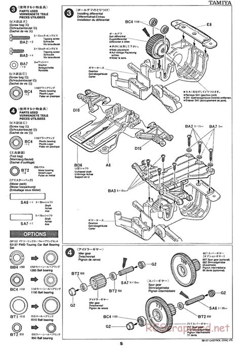 Tamiya 58127 Manual • Castrol Honda Civic Vti Ff 01 • Rcscrapyard