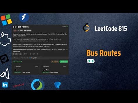 Bus Routes Modified Bellman Ford Algorithm Leetcode Hard 815