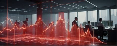 Real Time Data Analysis In The Modern Office Stock Illustration