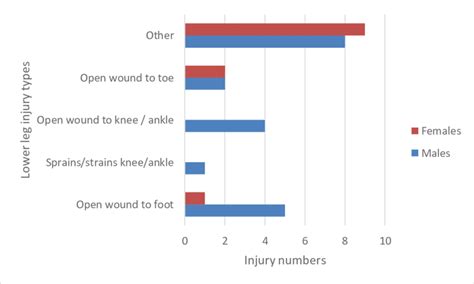 Lower Limb Injury By Sex 0~ 15 Years 2010 Download Scientific Diagram