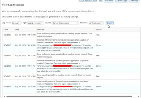 Solved How To Treat Severe Arcgis Server Logs For System Esri