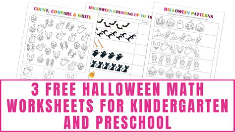 Free Preschool Printable Worksheets Halloween Math