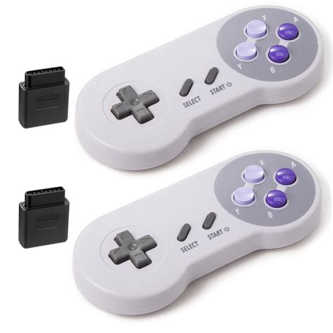 2 Pack 24ghz Wireless Controller For Original Snes Console