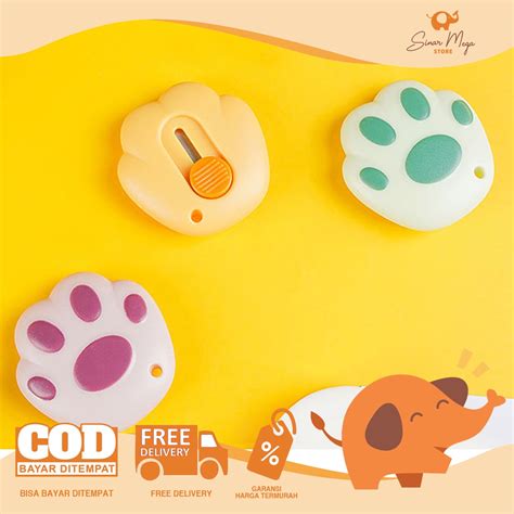Jual Cute Paw Paper Cutter Mini Kater Mini Kecil Tajam Lucu Unik Murah Shopee Indonesia