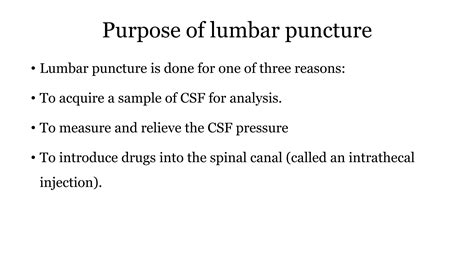 Lumbar Puncture And Csf Analysis Pptx