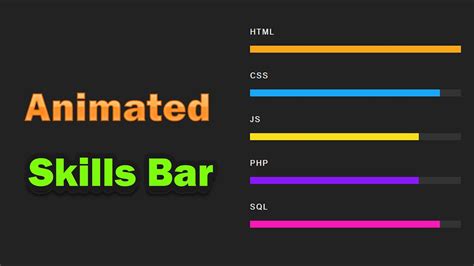 Asmr Programming Animated Skills Bar Using Html Css No Talking