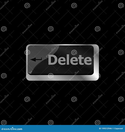 Computer Laptop Keyboard Key Delete Business Concept Stock Illustration Illustration Of