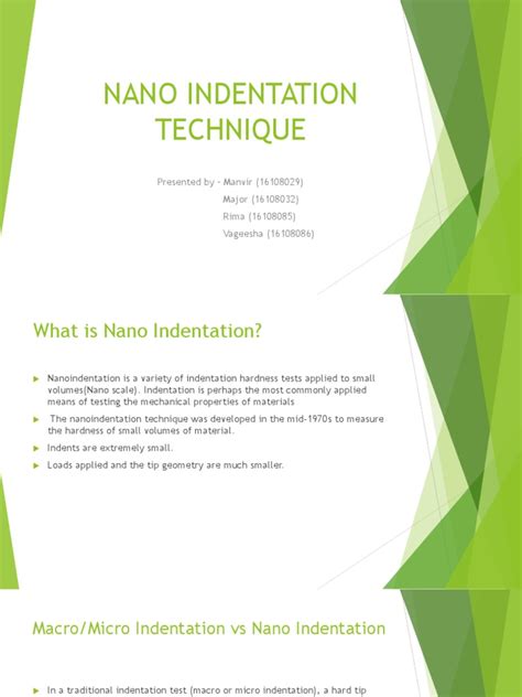 nano indentation technique pdf materials science materials