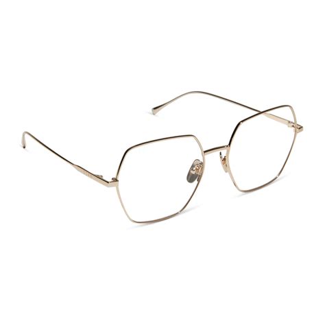 Harlowe Square Glasses Gold Diff Eyewear
