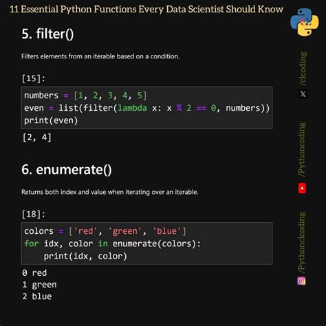 11 Essential Python Functions Every Data Scientist Should Know https://www.clcoding.com/2024/01 ...
