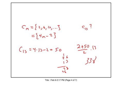 4r2012 1202 Whats An Arithmetic Sequence Ppt