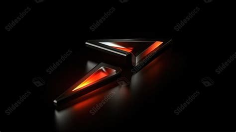 Illustration Of Arrow Cursor On Dark Powerpoint Background For Free