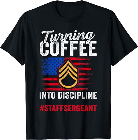 Dghdl Funny Military Staff Sergeant Us Flag Patriotic Graphic Womens