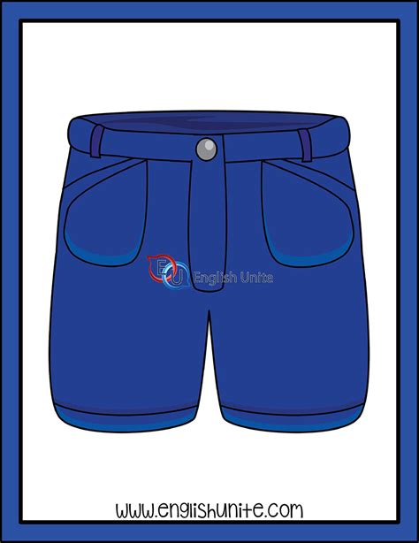 English Unite Clothes Clip Art Shorts