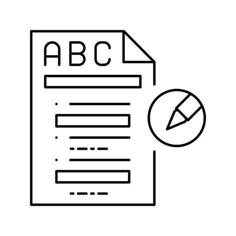 Grammar English Line Icon Vector Illustration 19592262 Vector Art At