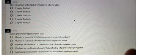 solved 17 5 points given the combinational logic diagram