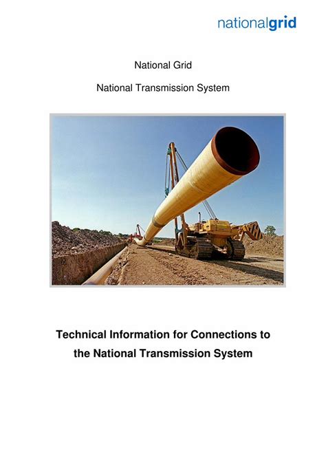 PDF Technical Information V National Grid V Technical Information For Connections To