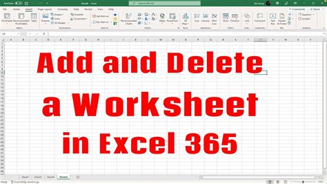 Add And Delete A Worksheet In Excel 365 Youtube Add And Delete A Worksheet In Excel 365 Youtube