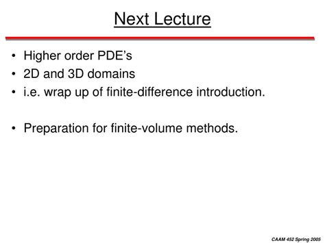 Ppt Numerical Methods For Partial Differential Equations Powerpoint Presentation Id 3330211