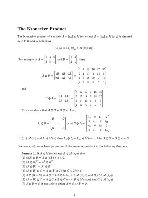 the kronecker product download free pdf matrix mathematics