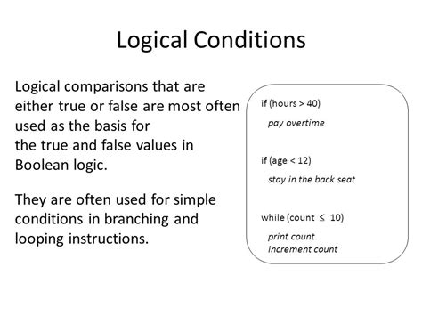 Conditionals And Boolean Operators Ppt Download