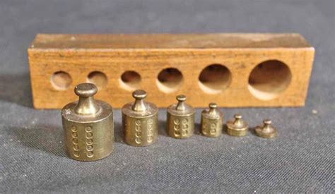 Scientific Weights Brass Wood 19th Century Catawiki
