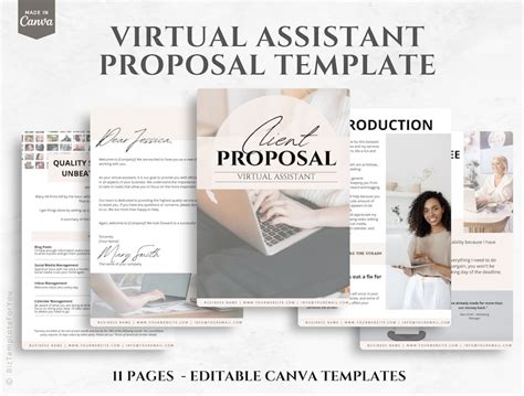 Editable Virtual Assistant Proposal Template Freelance Etsy