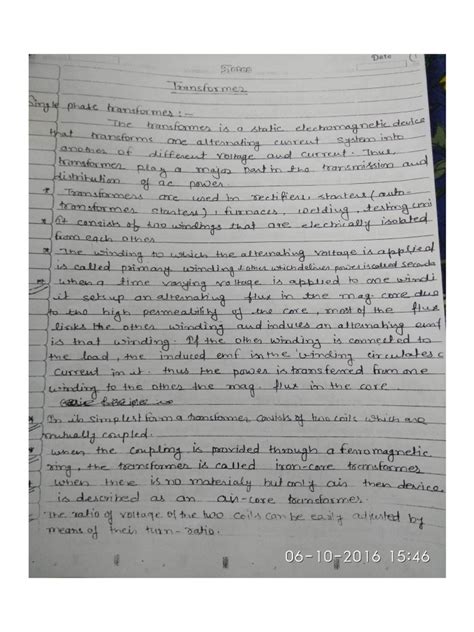 Transformer Hand Written Notes Pdf