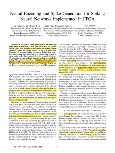 Neuralencodingandspikegenerationforspikingneuralnetworks