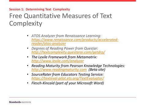 determining text complexity ppt download