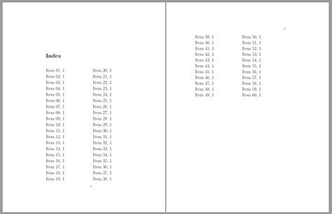 Vertical Alignment Align Index Content In Memoir Class Tex Latex