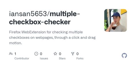 GitHub Iansan5653 Multiple Checkbox Checker Firefox WebExtension For Checking Multiple