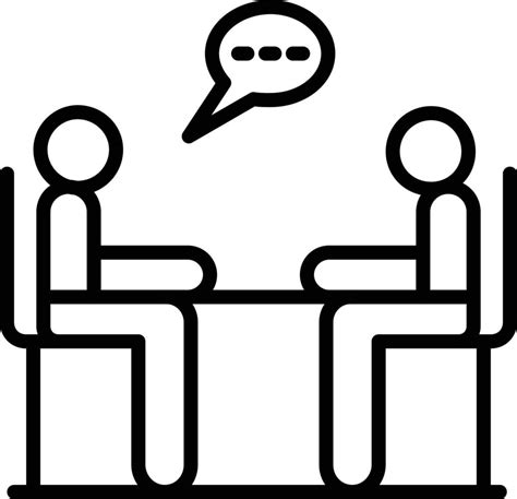 Interview Line Icon 10594362 Vector Art At Vecteezy