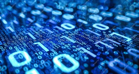 Premium Photo Binary Digits And Technology Concept With Computer