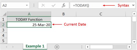 Excel Function Today Complete Guide 2025
