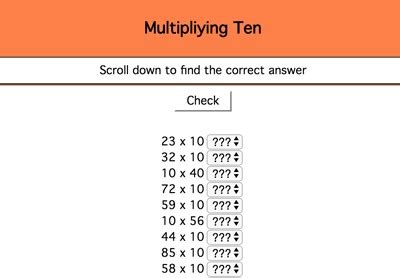 Multiplying Two Digit Numbers By Ten Online
