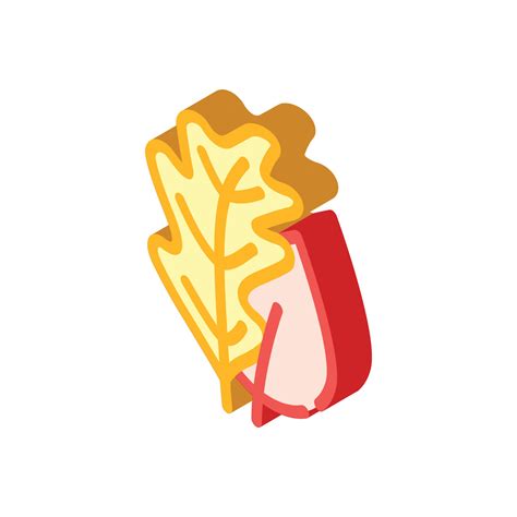 Tree Leaves Isometric Icon Vector Color Illustration Vector Art At Vecteezy