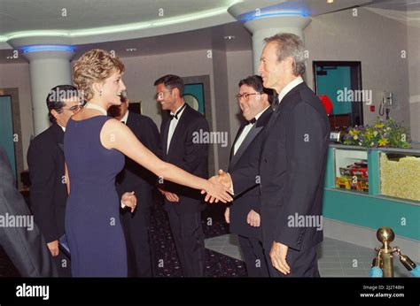 Hrh The Princess Of Wales Princess Diana At The New Warner West End