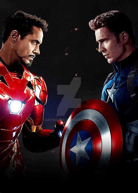 Captain America Civil War Face Off Poster By Davidloks On Deviantart