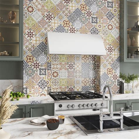 18x48 Multicolor Matte Ceramic Rectangle Tile Multicolor Ceramic Tile