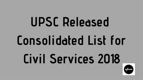 UPSC IAS Result 2018 106 In Consolidated List To Fill 53 Vacancies AglaSem News