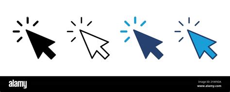 Click Icon Vector Pointer Arrow Icon Cursor Icon Vector Stock Vector