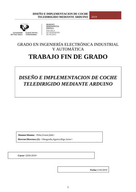 Pdf Automóvil Teledirigido Mediante Microcontrolador Arduino